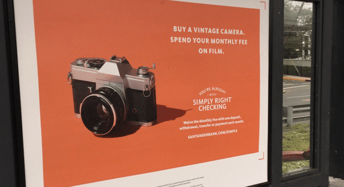 Santander Bank Advert Suggests Buying a Film Camera – Phogotraphy